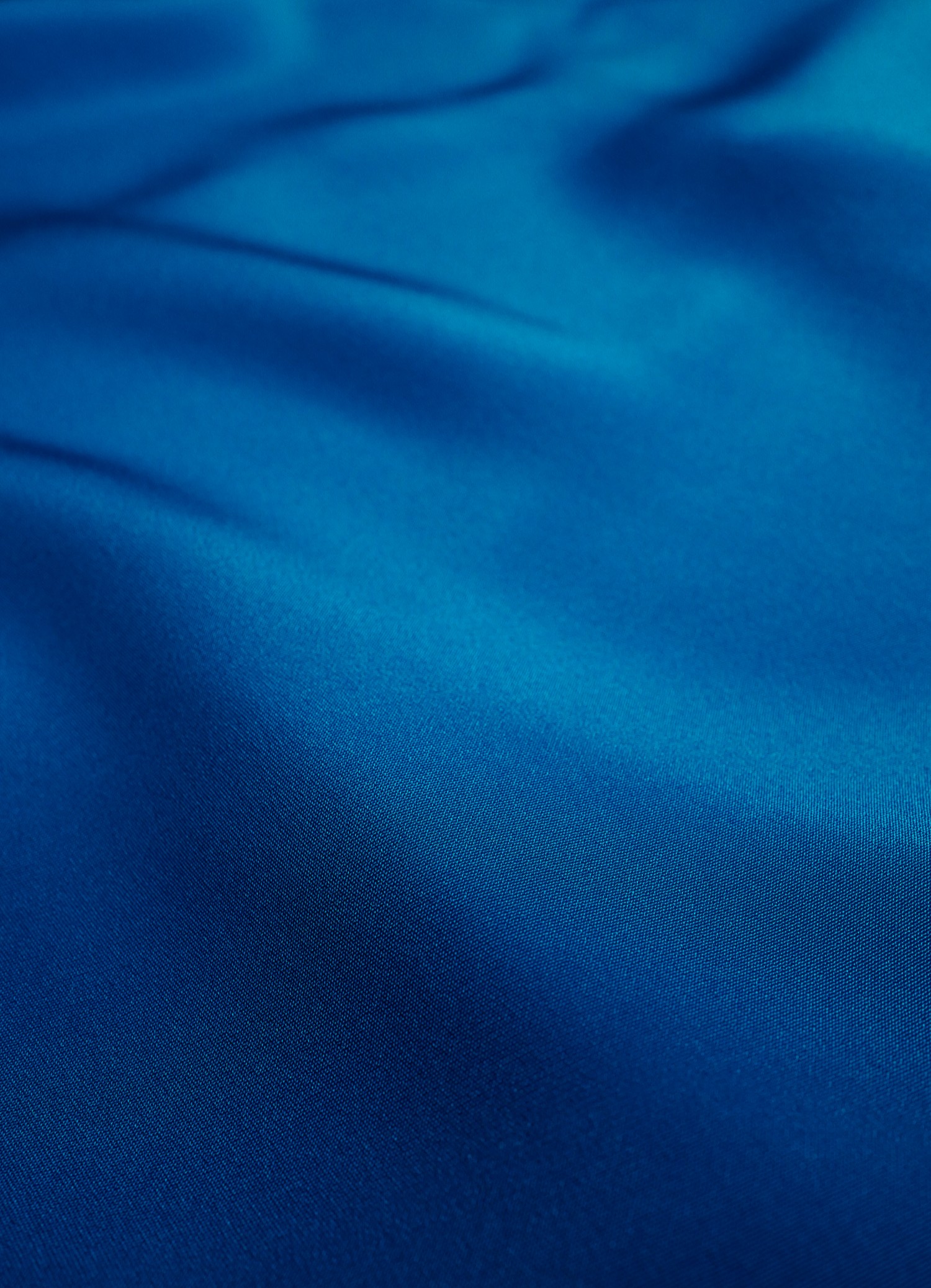 PRUSSIAN BLUE SILK DUSTER COAT